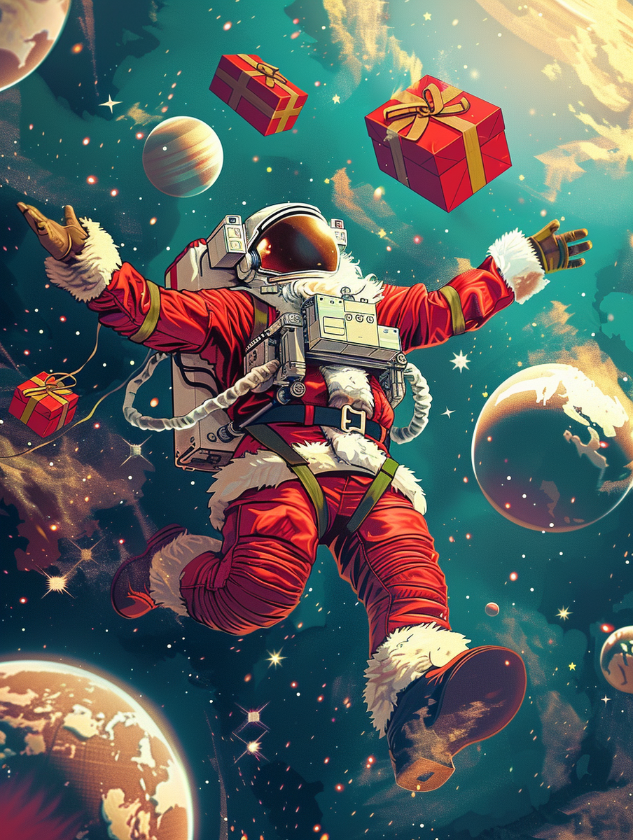 Zero Gravity Santa Diamond Painting Kit – Heartful Diamonds