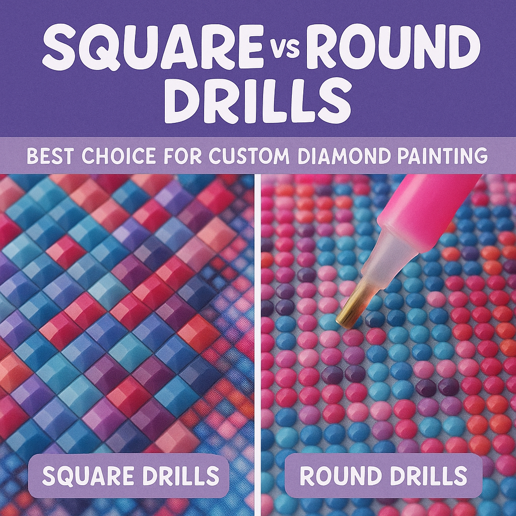 Square vs Round Drills: Best Choice for Custom Diamond Painting ...