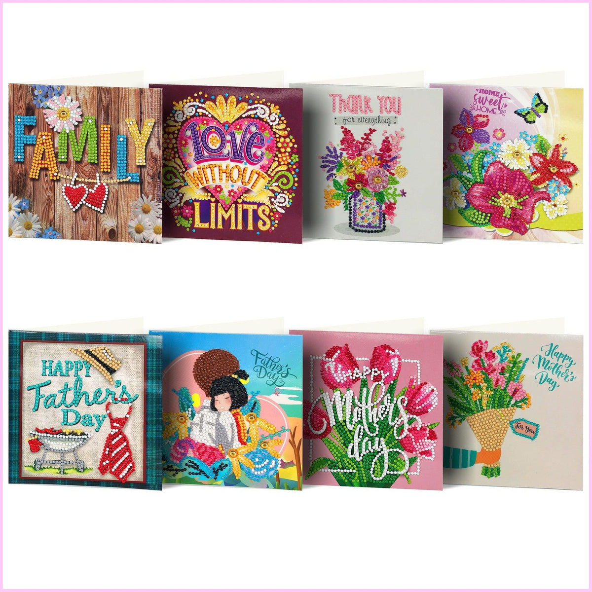 Greeting Cards Set of 8 Diamond Art – Heartful Diamonds
