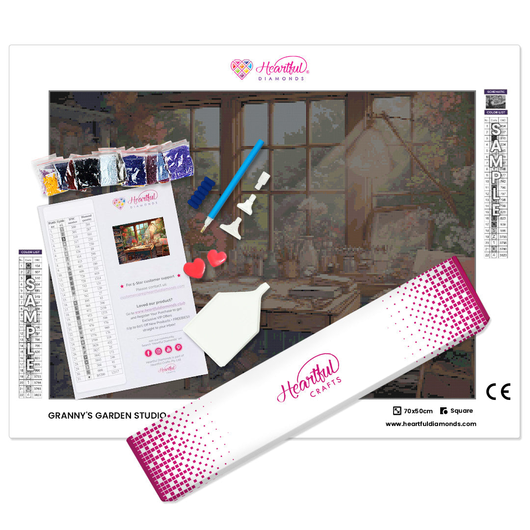 Granny's Garden Studio Diamond Painting Kit – Heartful Diamonds