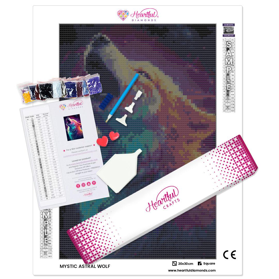 Mystic Astral Wolf Diamond Painting Kit – Heartful Diamonds